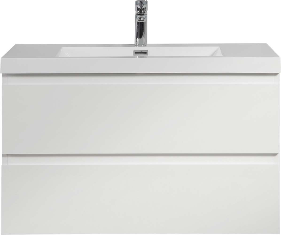 Ebern Designs Rohnan 35.43'' Single Bathroom Vanity with Resin Top ...
