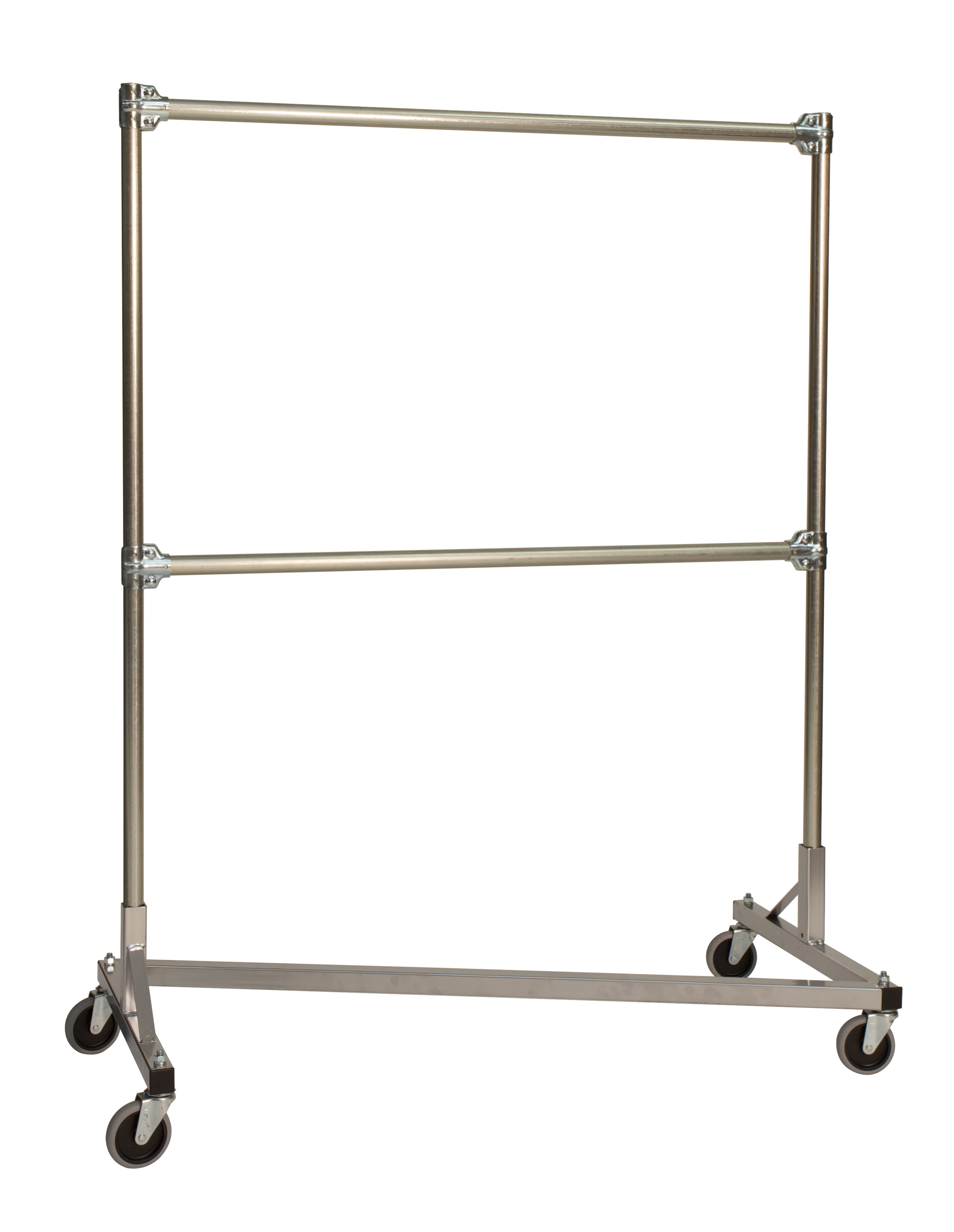 Quality Fabricators 51" W Heavy Duty Double Rail Garment Rack & Reviews ...
