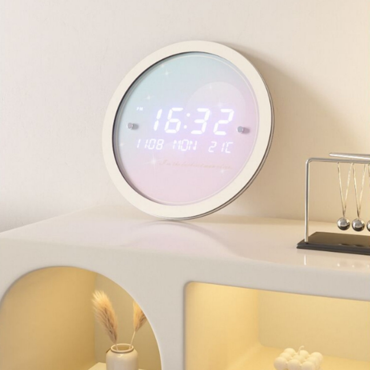 Isabelle & Max™ LED Silent Digital Wall Clock, Backlight Nightlight ...