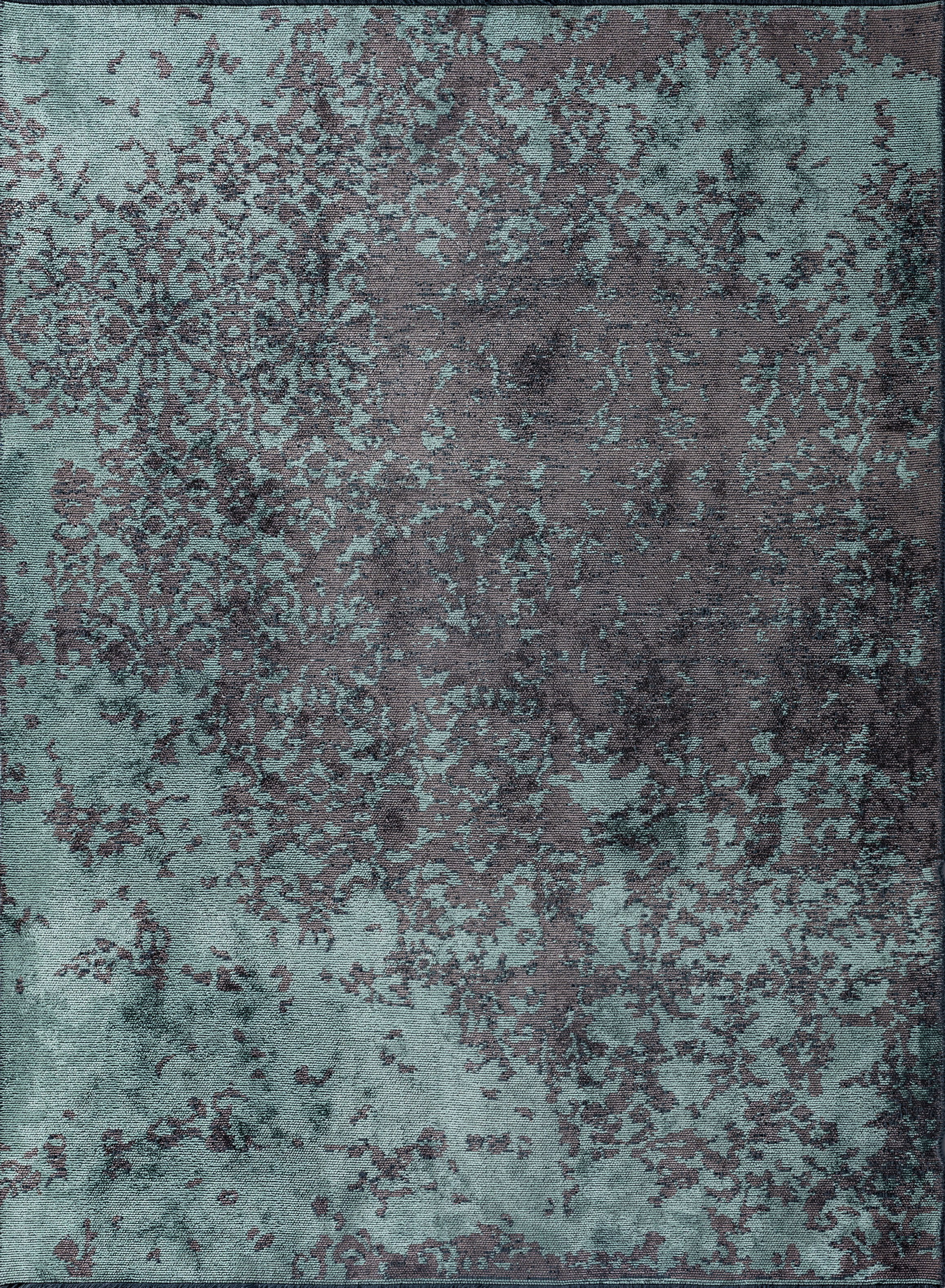Woven Concepts Rapture Aqua Blue/Pink Toile Luxury Area Rug | Wayfair