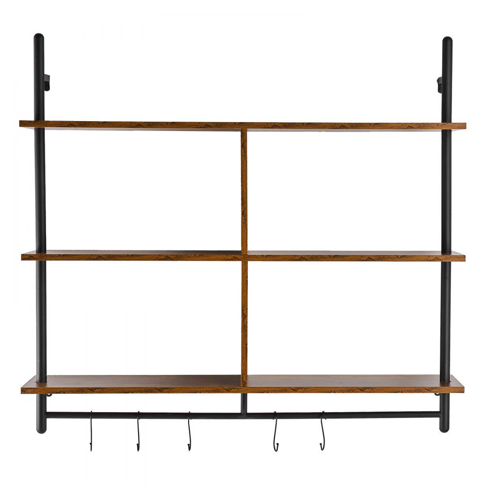 17 Stories Industrial Pipe Shelf 3 Tier 41.5x9.84in Wall-Mount for ...