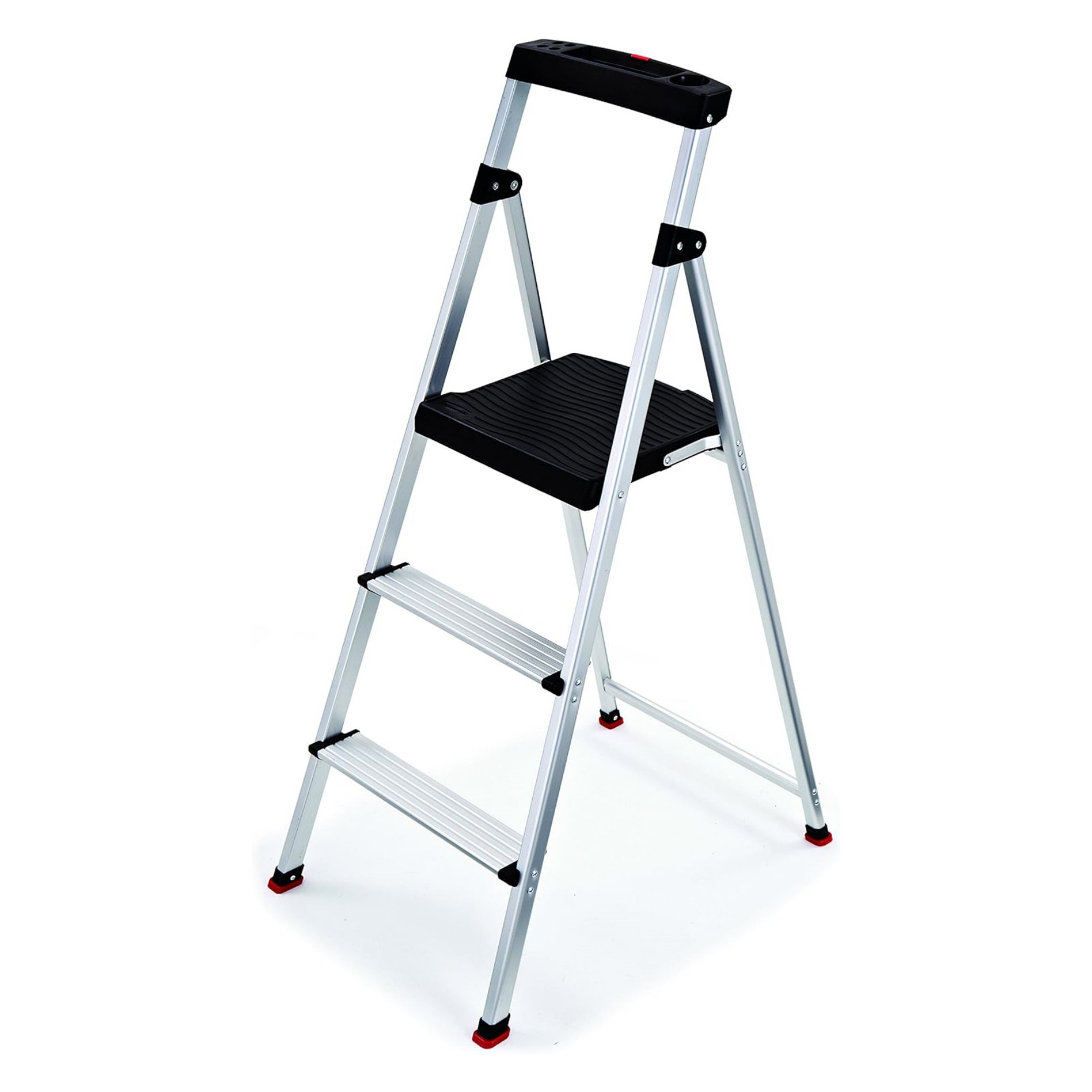 WFX Utility™ Rubbermaid Aluminum Folding 3-Step Ladder, Lightweight ...