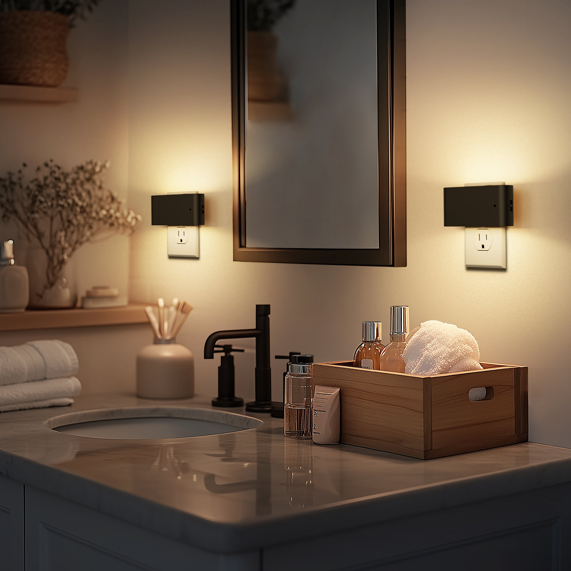 woxeon NL Dusk To Dawn LED Night Light Adjustable Brightness Night ...