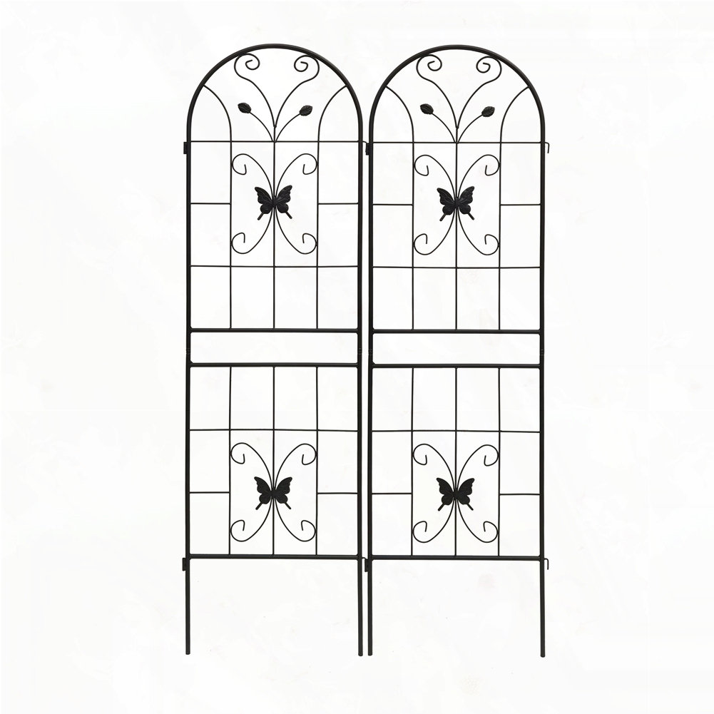 Astoria Grand 2 Pack Metal Garden Trellis 71" x 19.7" Rustproof Trellis ...