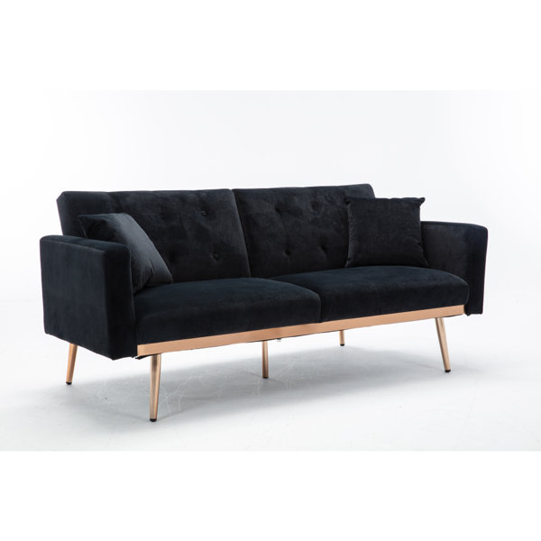 Mercer41 Veachel 65.35'' Velvet Sofa Bed | Wayfair