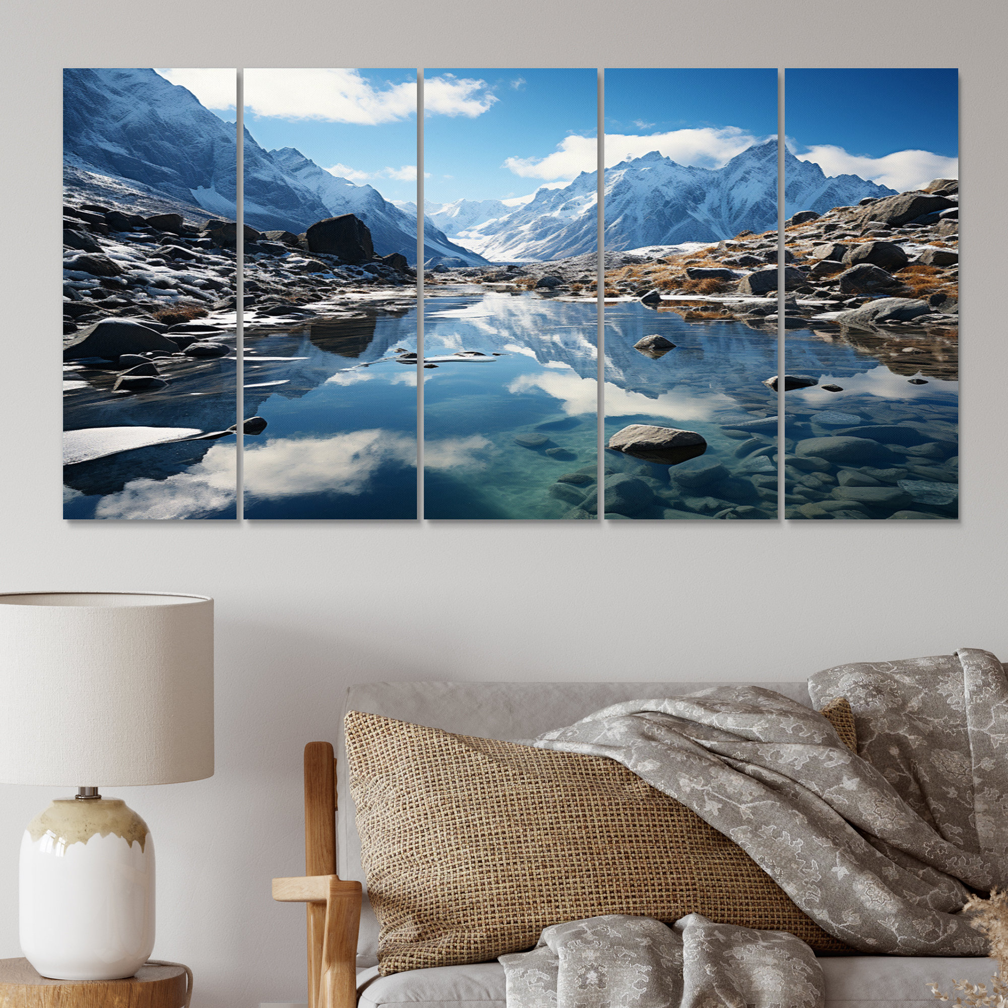 Millwood Pines Glacier Glacial Reflections II - Landscapes Metal Wall ...