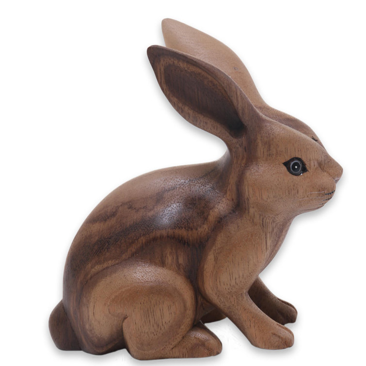 Millwood Pines Segars Cute Ginger Rabbit Figurine | Wayfair
