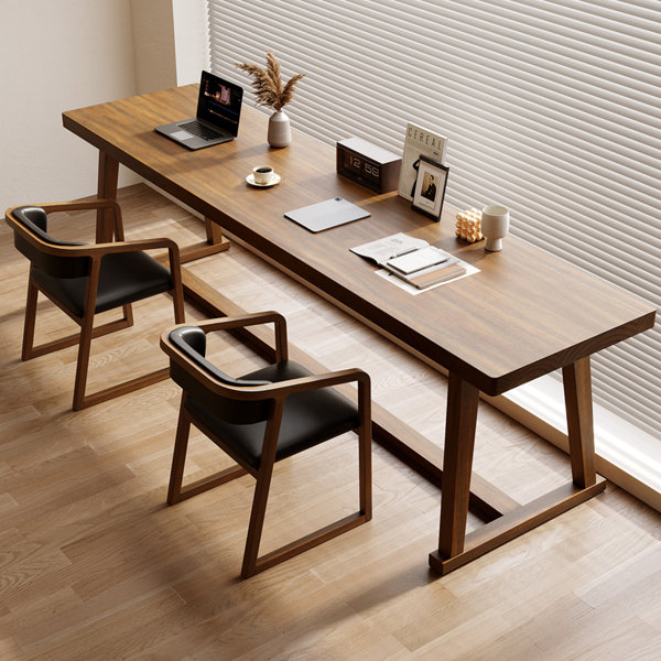 Wildon Home® Antonine 3 Solid Wood Desk And Chair Set Office Set with ...