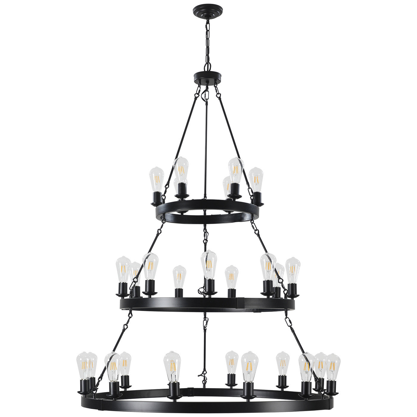 17 Stories 27-Dumb black dimmable iron round pendant light | Wayfair