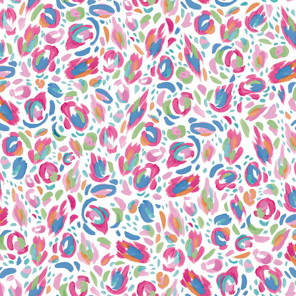 Room Mates EttaVee Brushstroke Leopard Peel and Stick Wallpaper | Wayfair