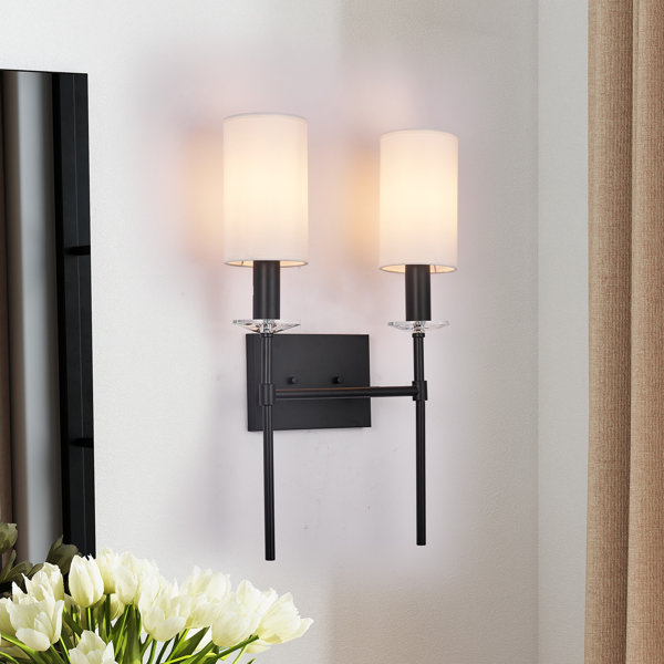 Winston Porter Classic Rustic Double Sconce 2-light Wall Sconce ...