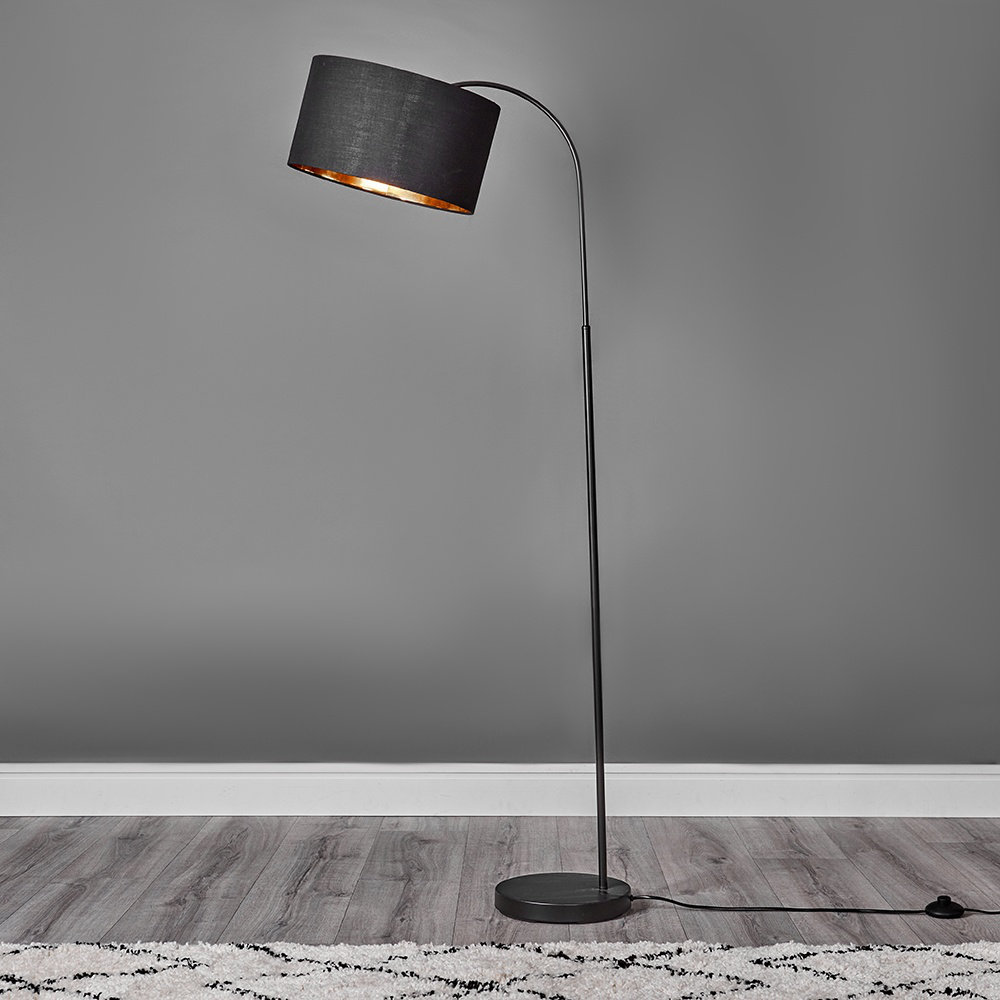 17 Stories Avacyn 155 cm Curva Trend Black Floor Lamp + Reni Large ...