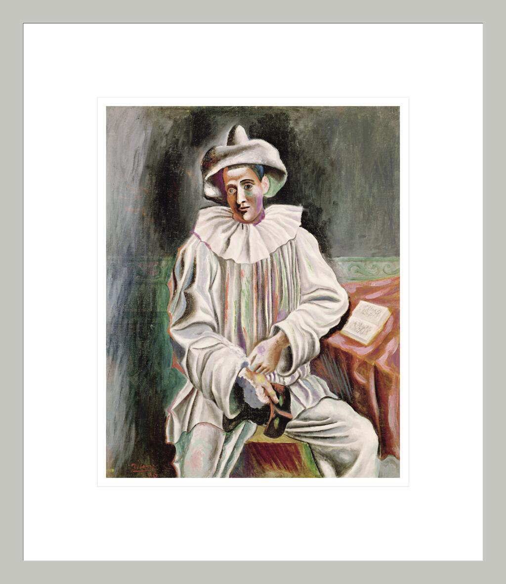 1000Museums Seated Pierrot by Pablo Picasso -Framed Giclee Print | Wayfair