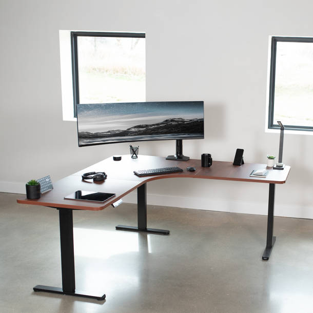 VIvo Electric 83" x 60" Stand Up Corner Desk & Reviews | Wayfair