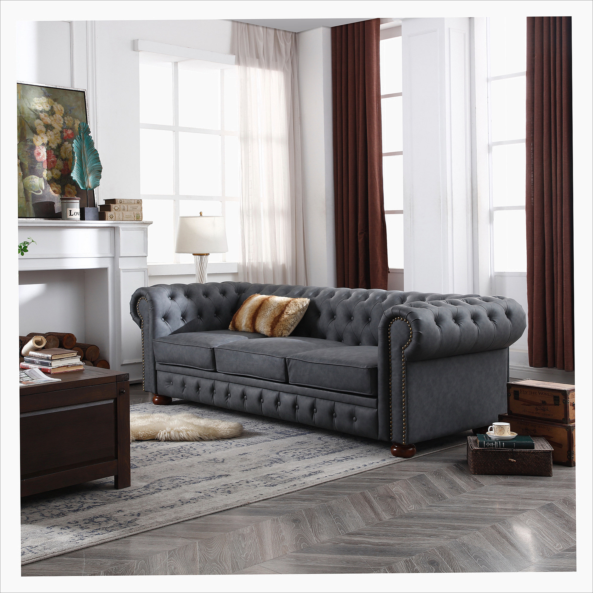 Lark Manor Classic Chesterfield Sofa - Wayfair Canada