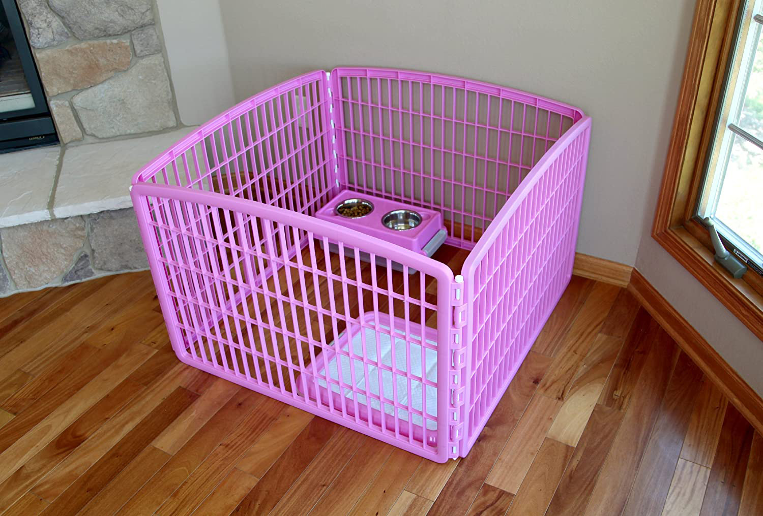KD 24" Exercise 4-Panel Pet Playpen Without Door, Dog Playpen, Puppy ...