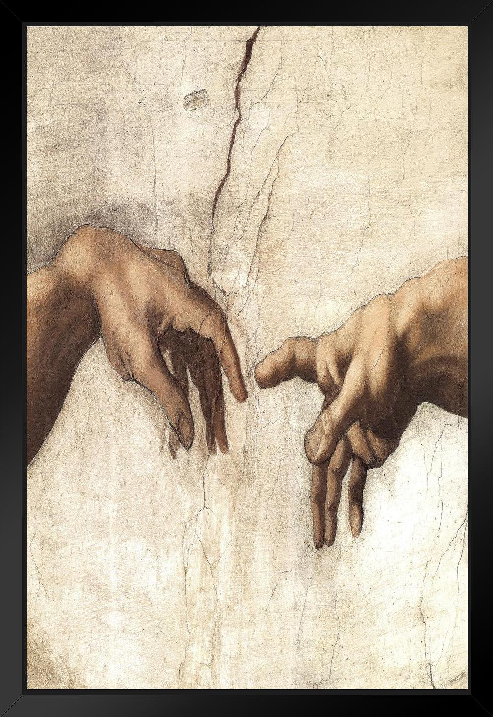 Vault W Artwork Michelangelo The Creation Adam Fresco Sistine Chapel ...