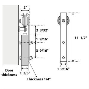SARTODOORS Modern Barn Door - ESSENTIAL 8001 - 8FT Rail Track Heavy ...