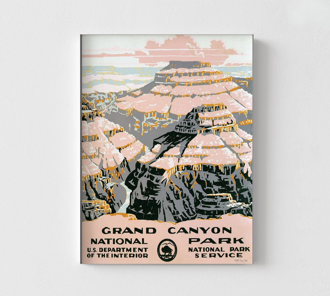 WeFrameArt Grand Canyon USA Retro Road Trip Family RV Decor Idea ...