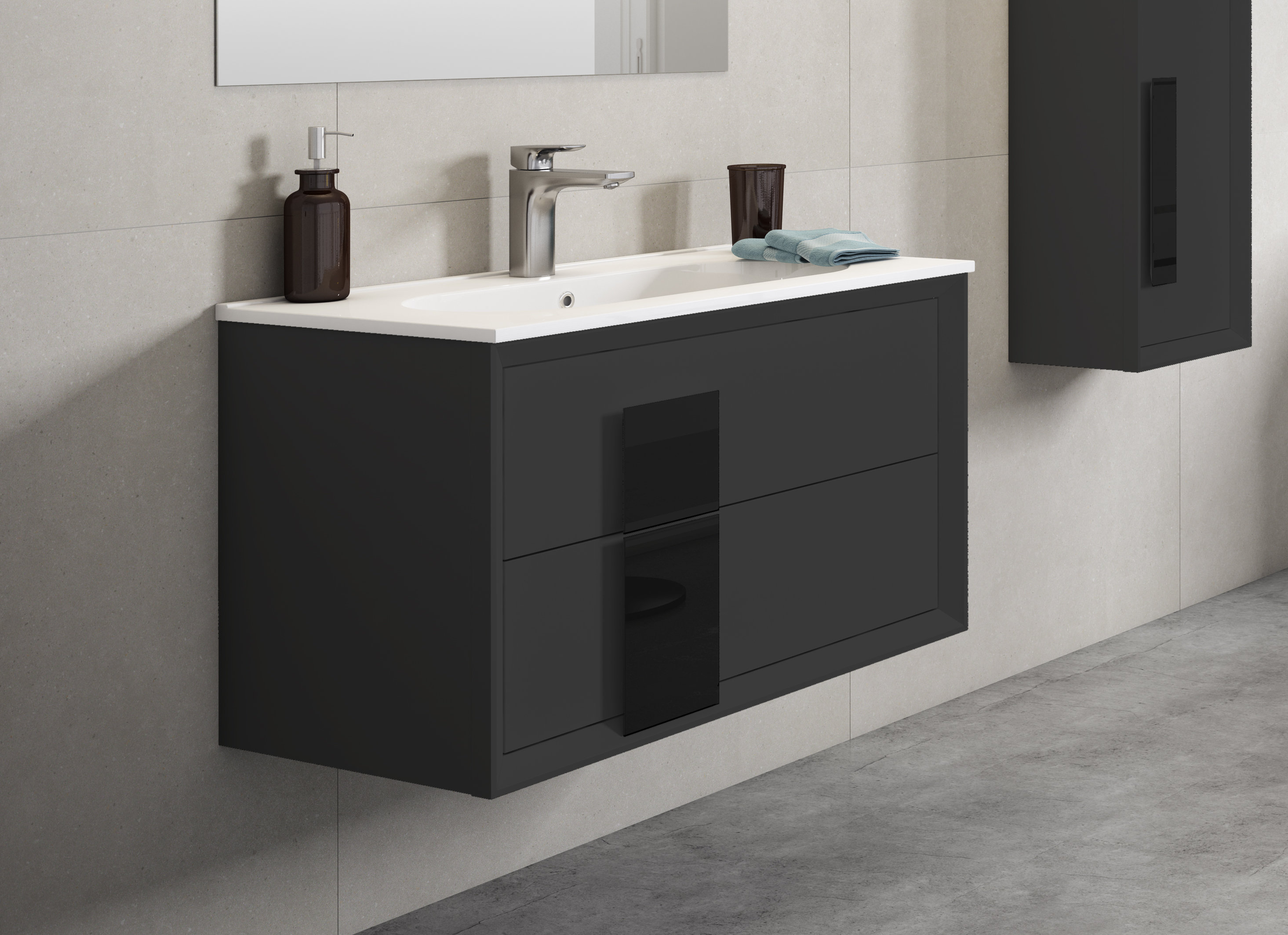 Orren Ellis Zak 40" Wall-Mounted Single Bathroom Vanity Set | Wayfair