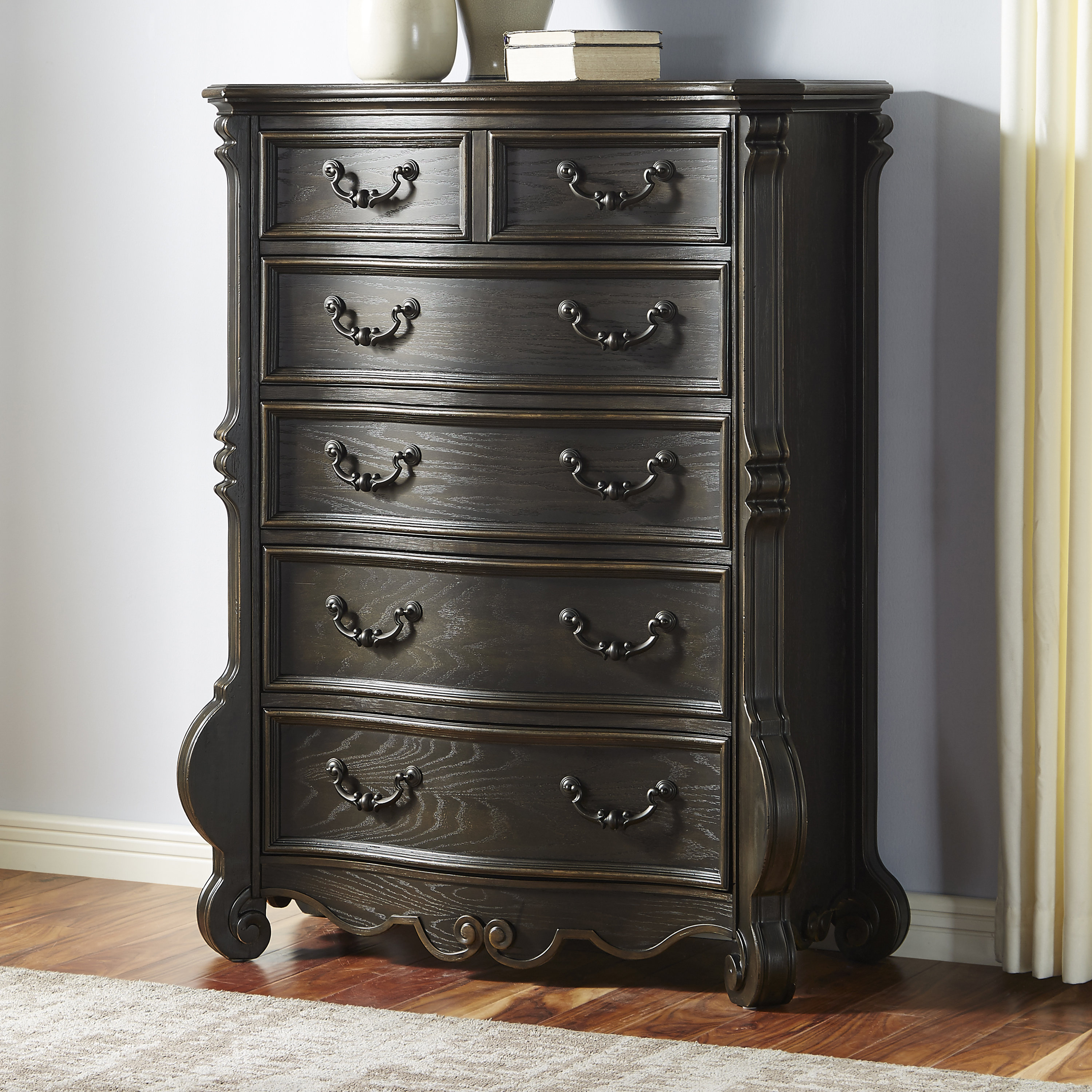 Lark Manor Aniah 5 Drawer 40" W Chest with Mirror & Reviews | Wayfair