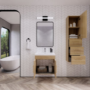 Hokku Designs Eliza 16'' Gloss Wall Mounted Side Cabinet | Wayfair