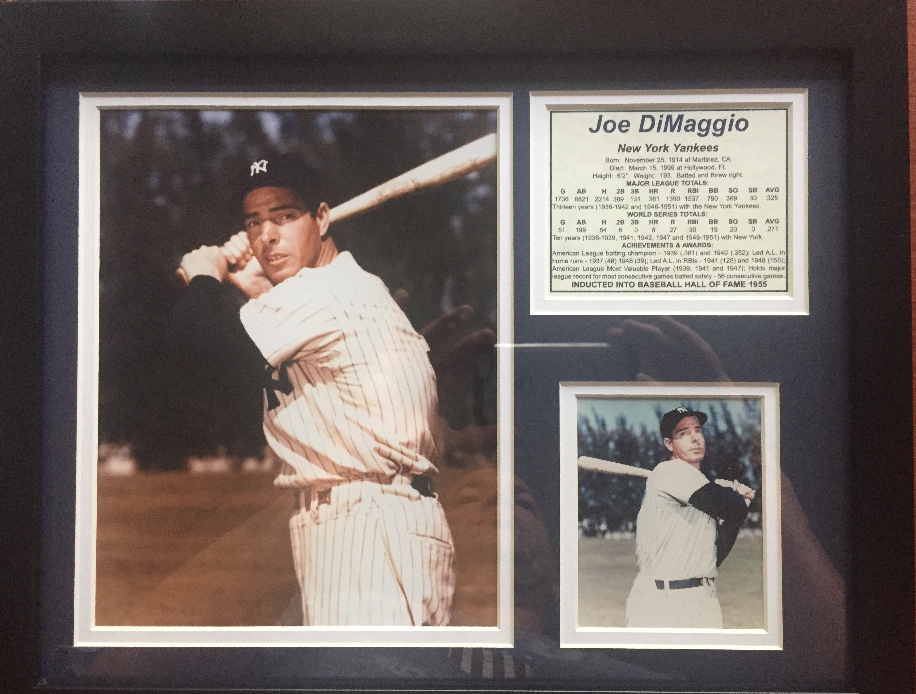 Legends Never Die Joe DiMaggio Batting Framed Memorabilia - Wayfair Canada