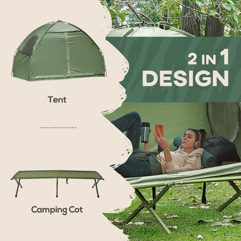Outsunny Pop Up Portable Folding Camping Cot & Reviews - Wayfair Canada