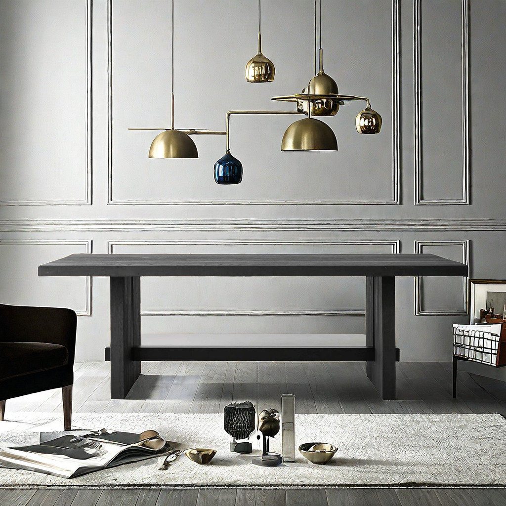 HomeLuxea Solid wood oak modern dining table | Wayfair