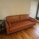 AllModern Geo 84 inch Genuine Leather Sofa & Reviews | Wayfair