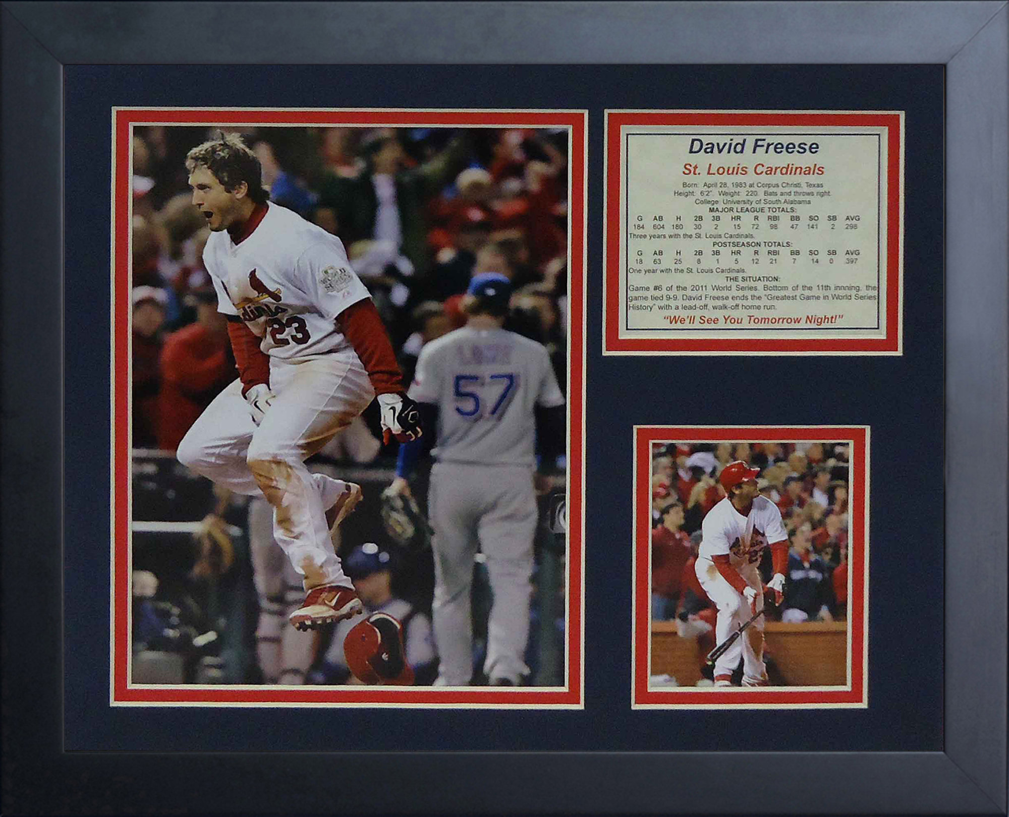 Legends Never Die David Freese 2011 Celebration Framed Memorabilia ...