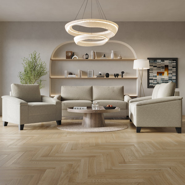 Ebern Designs Jacqualyn 3 - Piece Living Room Set & Reviews | Wayfair