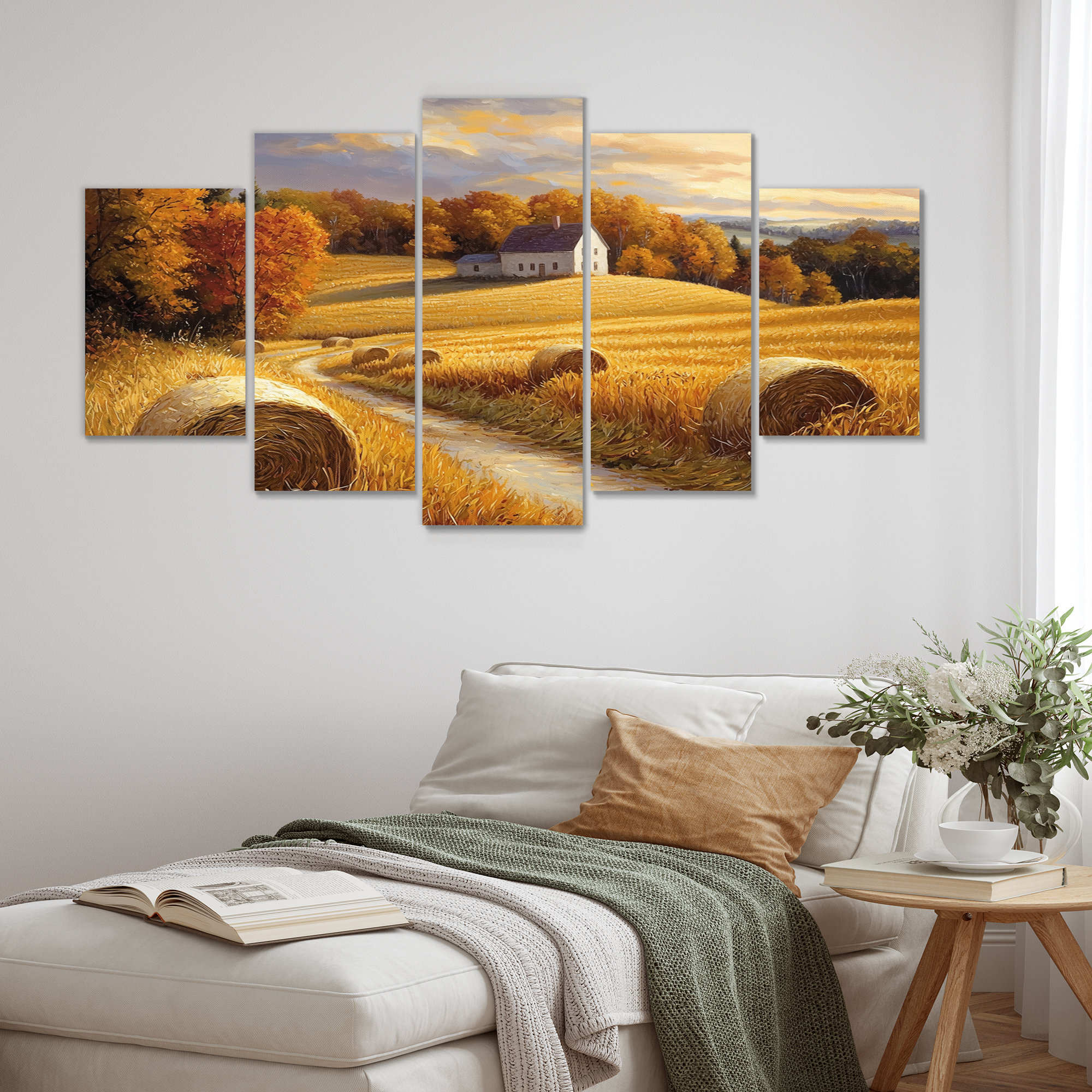 August Grove® Countryside Golden Harvest Fields IV - Countryside Wall ...