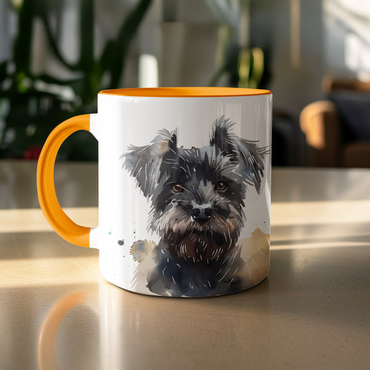 East Urban Home Vibrant Basenji Watercolor Design 11oz Coffee Mug ...