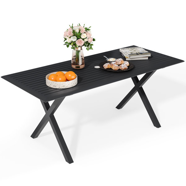 Breakwater Bay Aachal Rectangular Outdoor Dining Table | Wayfair
