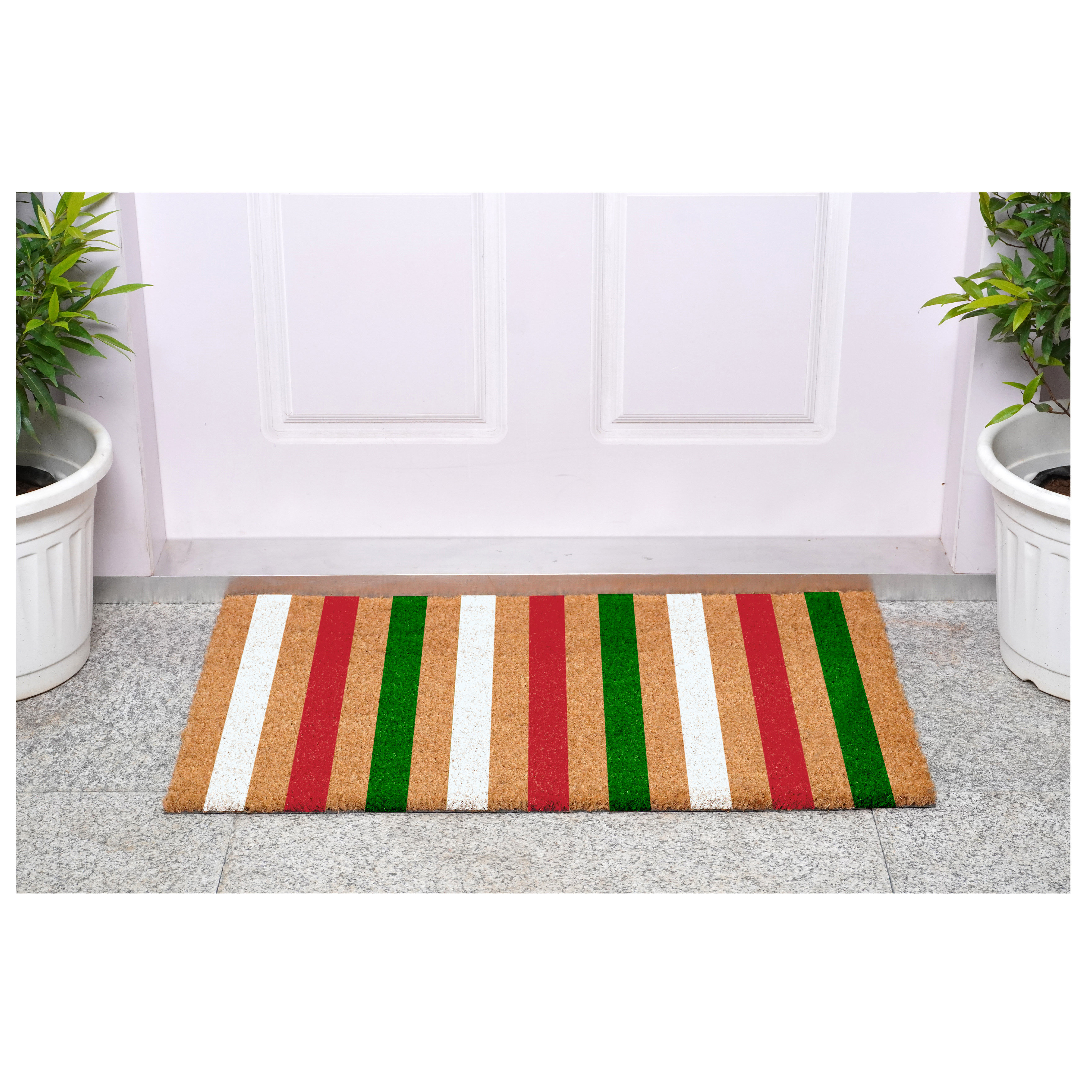 Beachcrest Home™ Festive Stripe Doormat | Wayfair