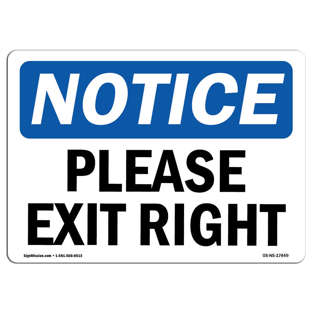 SignMission Please Exit Right Sign | Wayfair