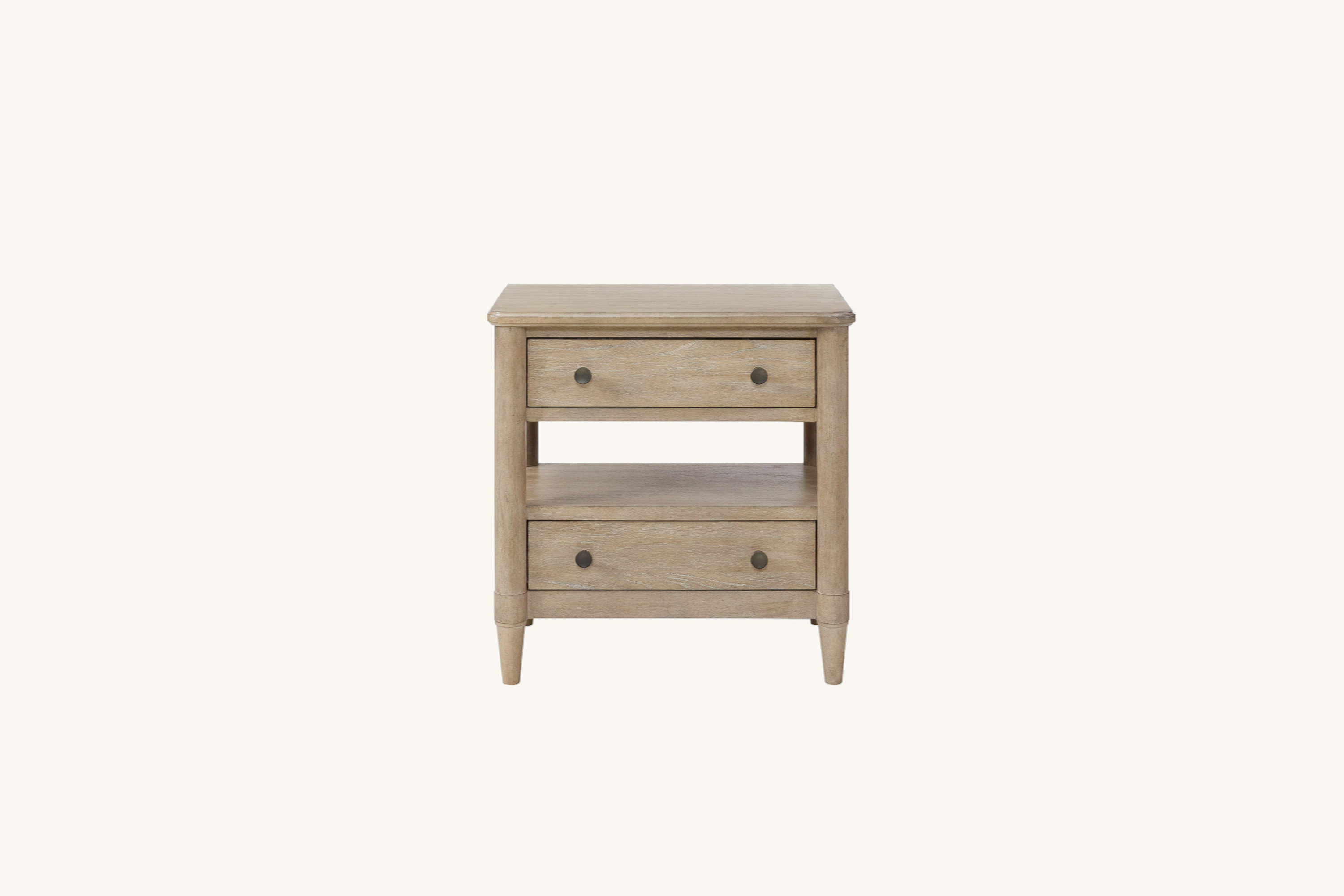 Red Barrel Studio® Open Nightstand With 2 Drawers And Open Shelving For ...