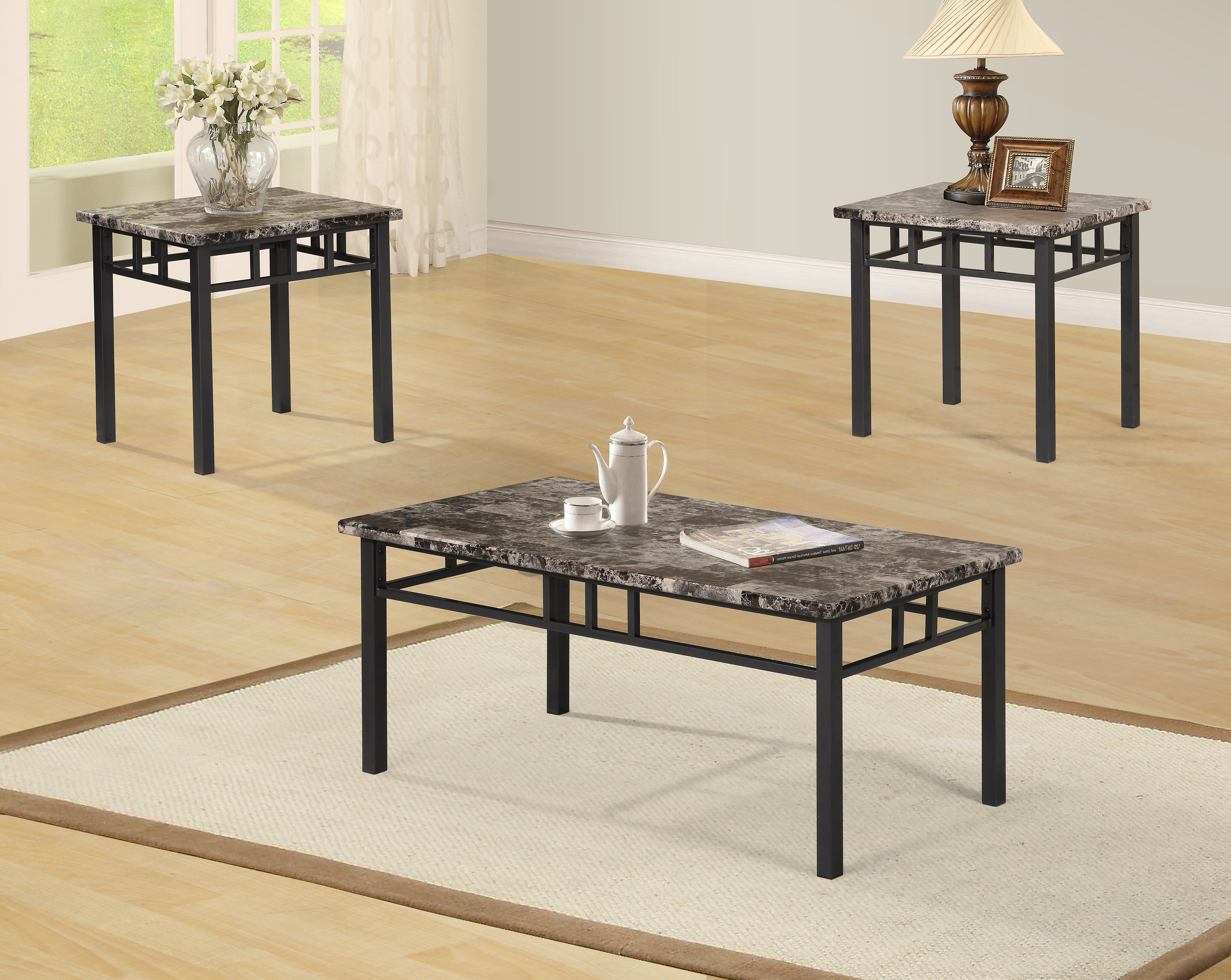 Wrought Studio™ Chauncie 3 - Piece Living Room Table Set | Wayfair