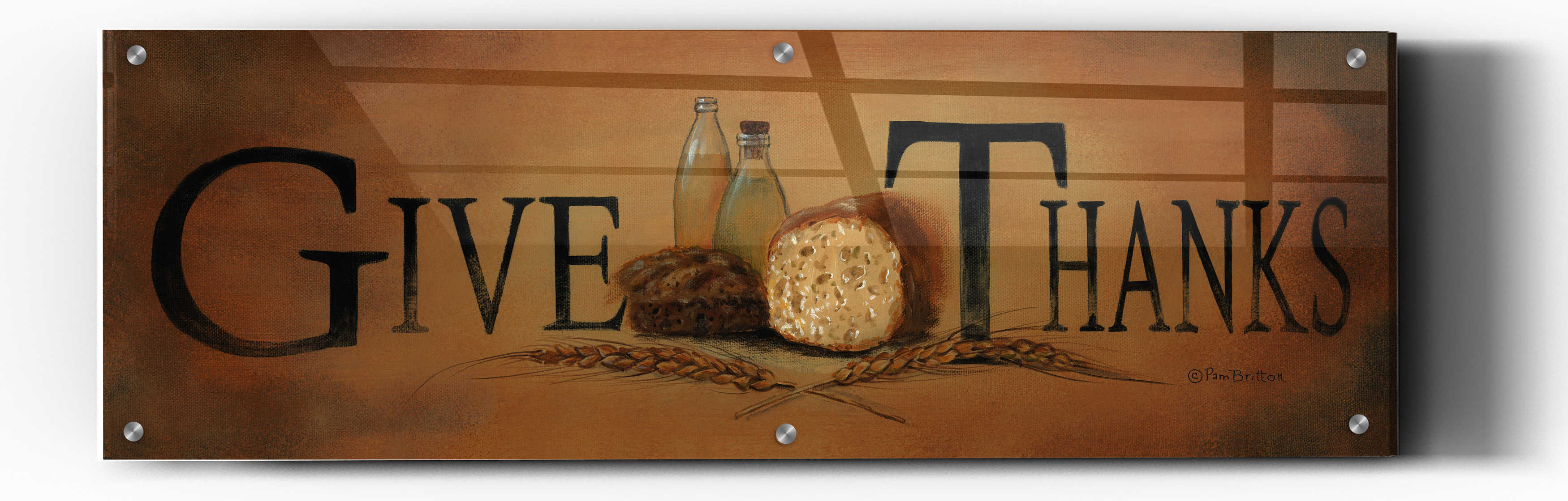 Trinx 'Give Thanks' by Pam Britton, Acrylic Glass Wal Art | Wayfair