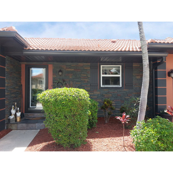 GenStone 12.5" x 12" Stone Wall Paneling in Charcoal/Brown & Reviews ...