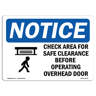 SignMission Check Area for Safe Clearance Sign with Symbol | Wayfair
