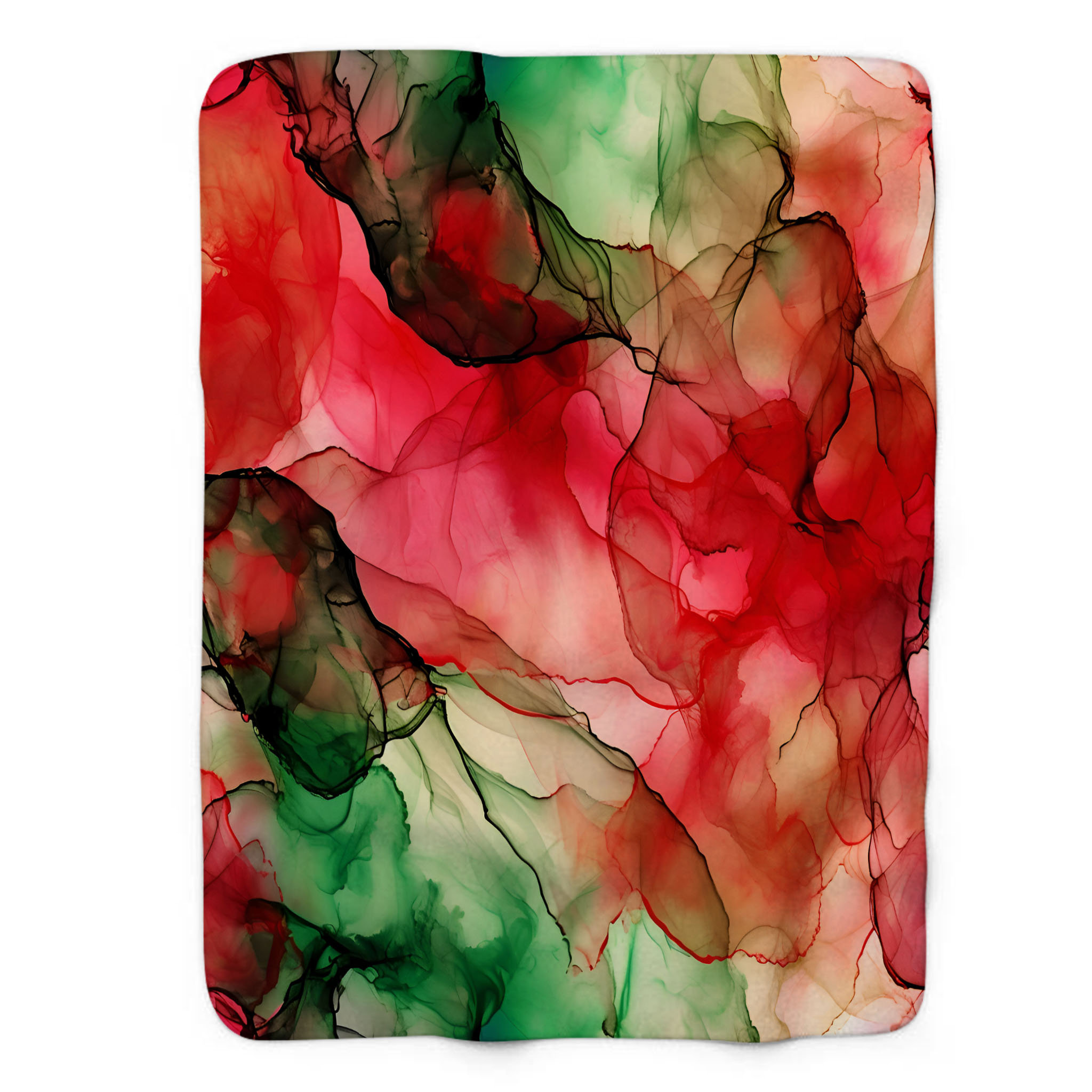 MentionedYou Dazzling Scarlet Shimmer - 1 Piece Premium Sherpa Throw ...