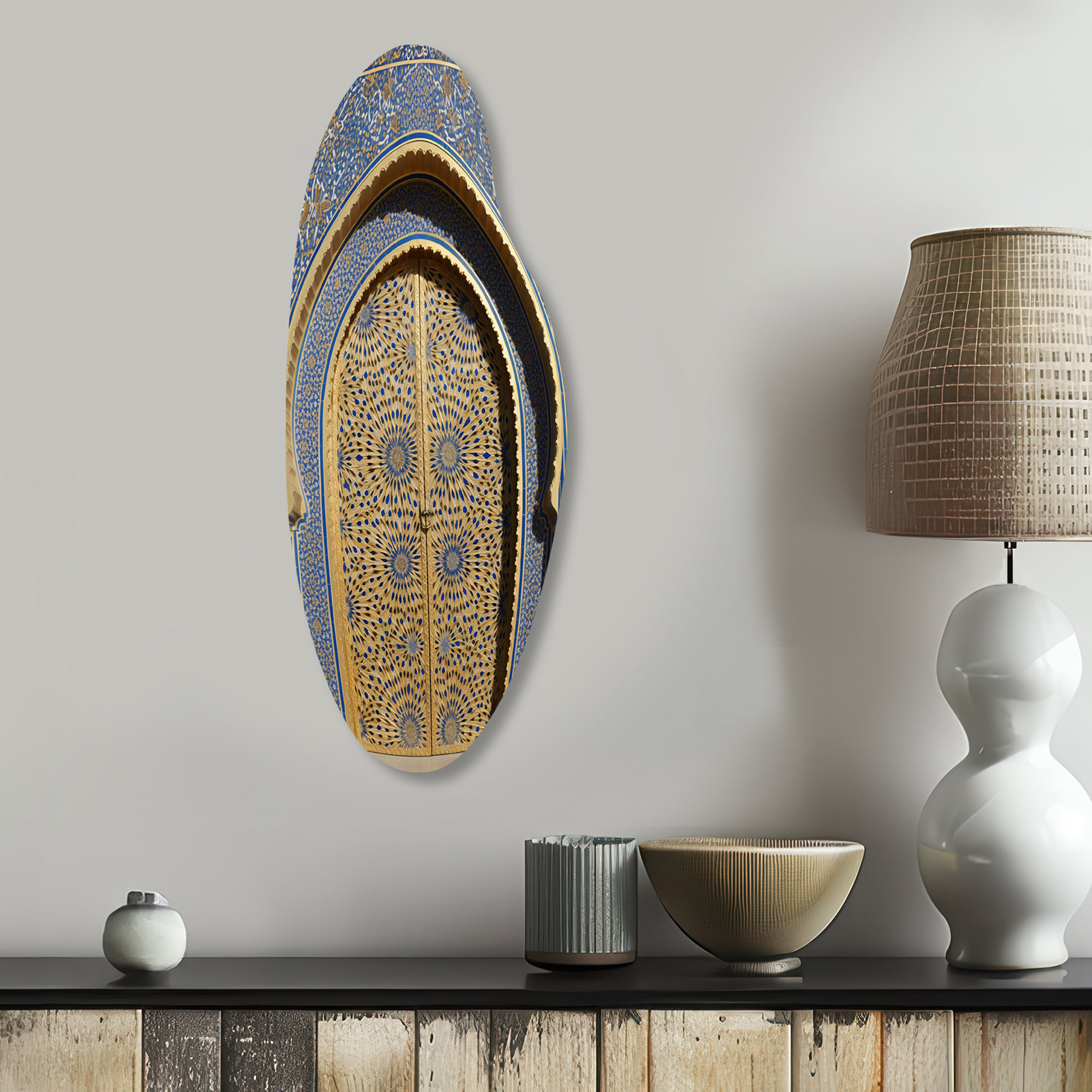 Design Art Morrocco Palace Golden Doors V - Countryside Curved Shape ...