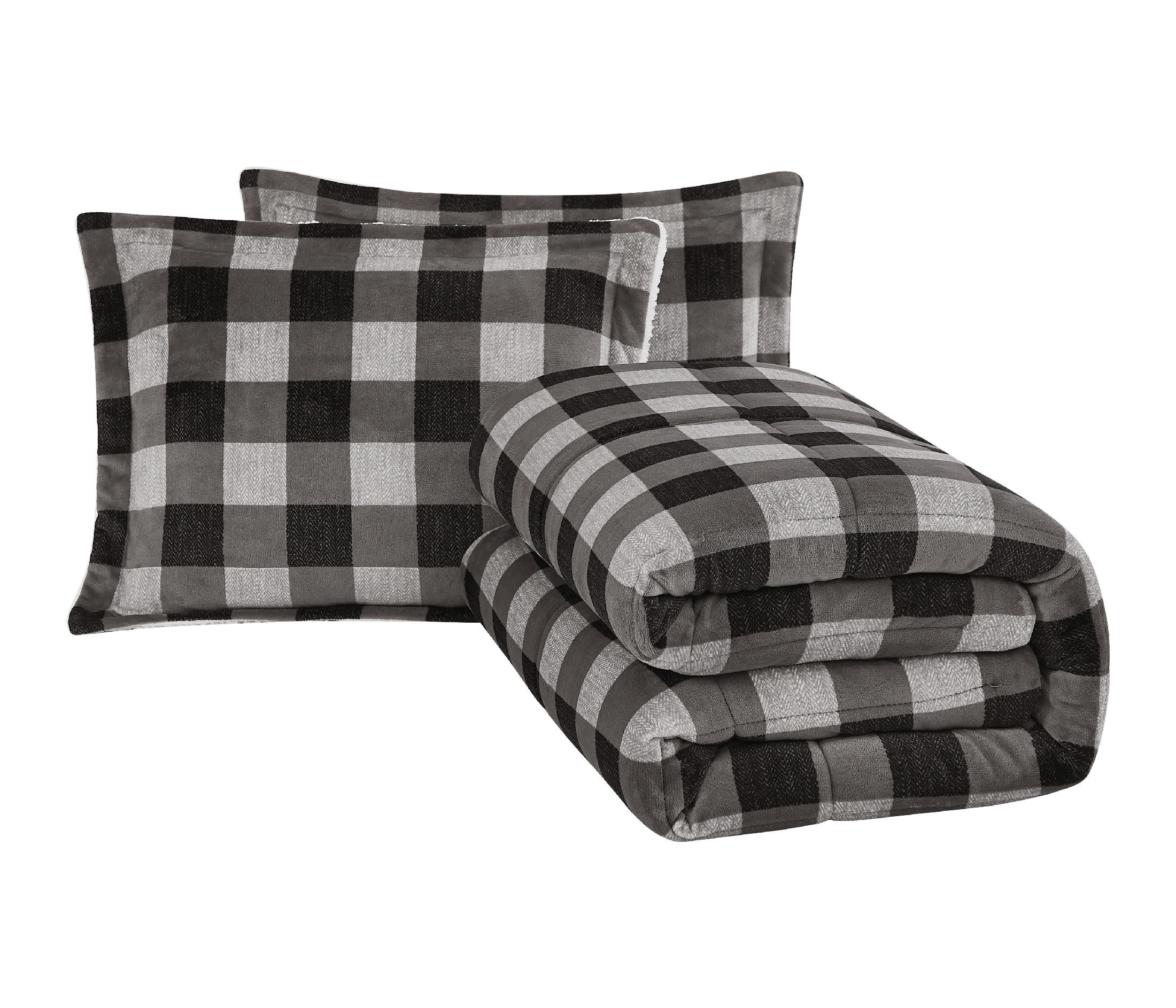London Fog Buffalo Check Velvet Comforter Set & Reviews | Wayfair
