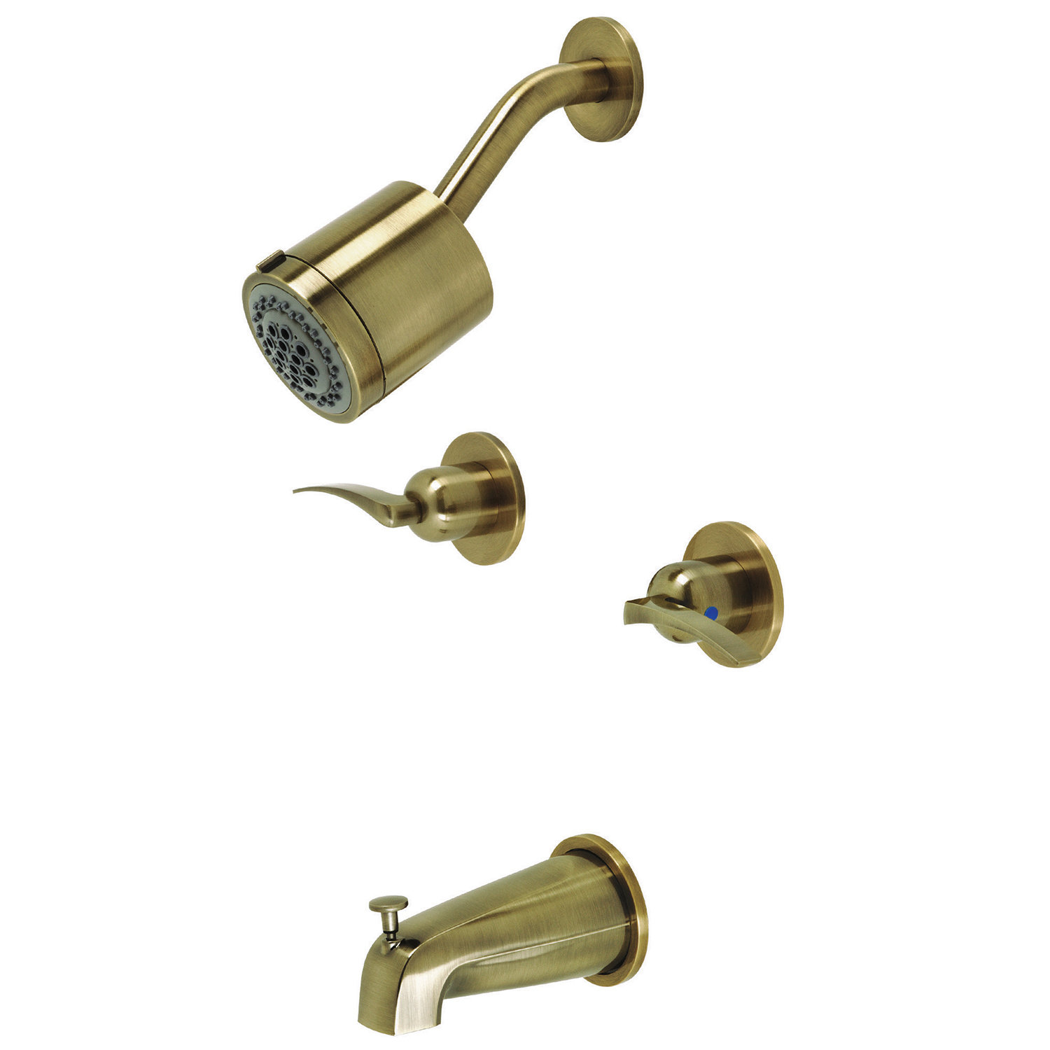 Kingston Brass Centurion Double-Handle Tub and Shower Faucet | Wayfair