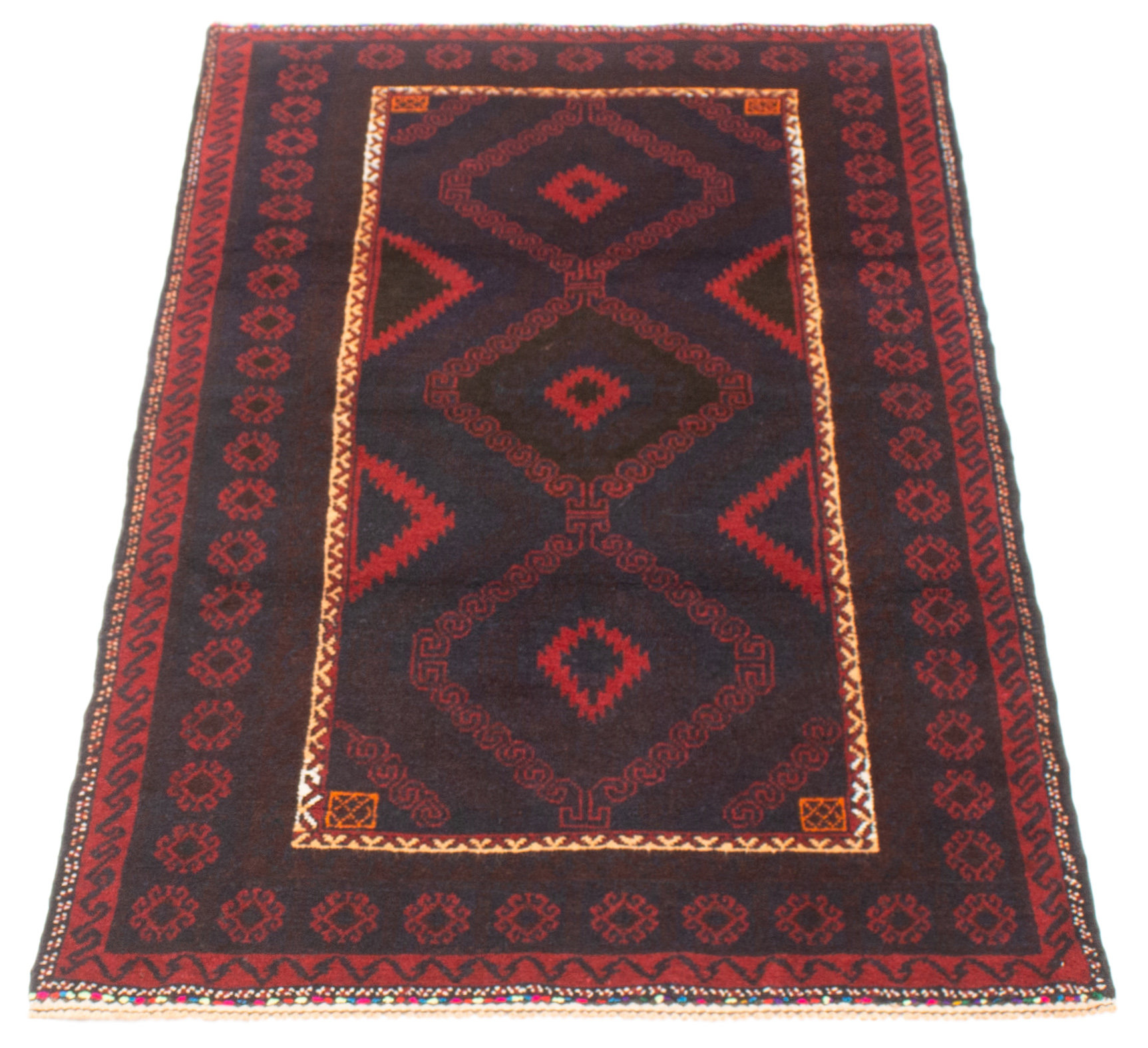 Bloomsbury Market One-of-a-kind Hand Knotted Teimani Dark Navy Wool Rug ...