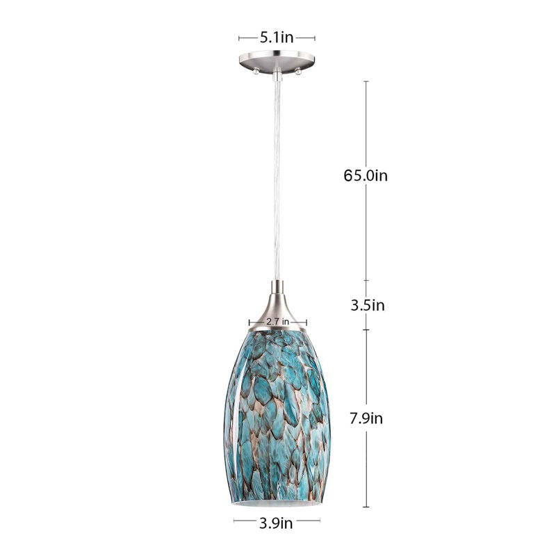 Ivy Bronx Larone 1 - Light Blue Teardrop Pendant | Wayfair
