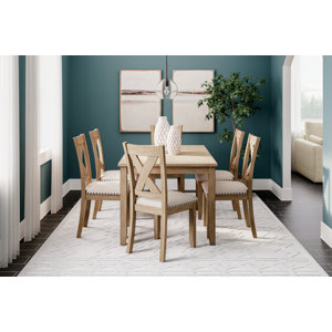 Gracie Oaks Tymera Rectangular 60'' L x 36'' W Restaurant Dining Set ...