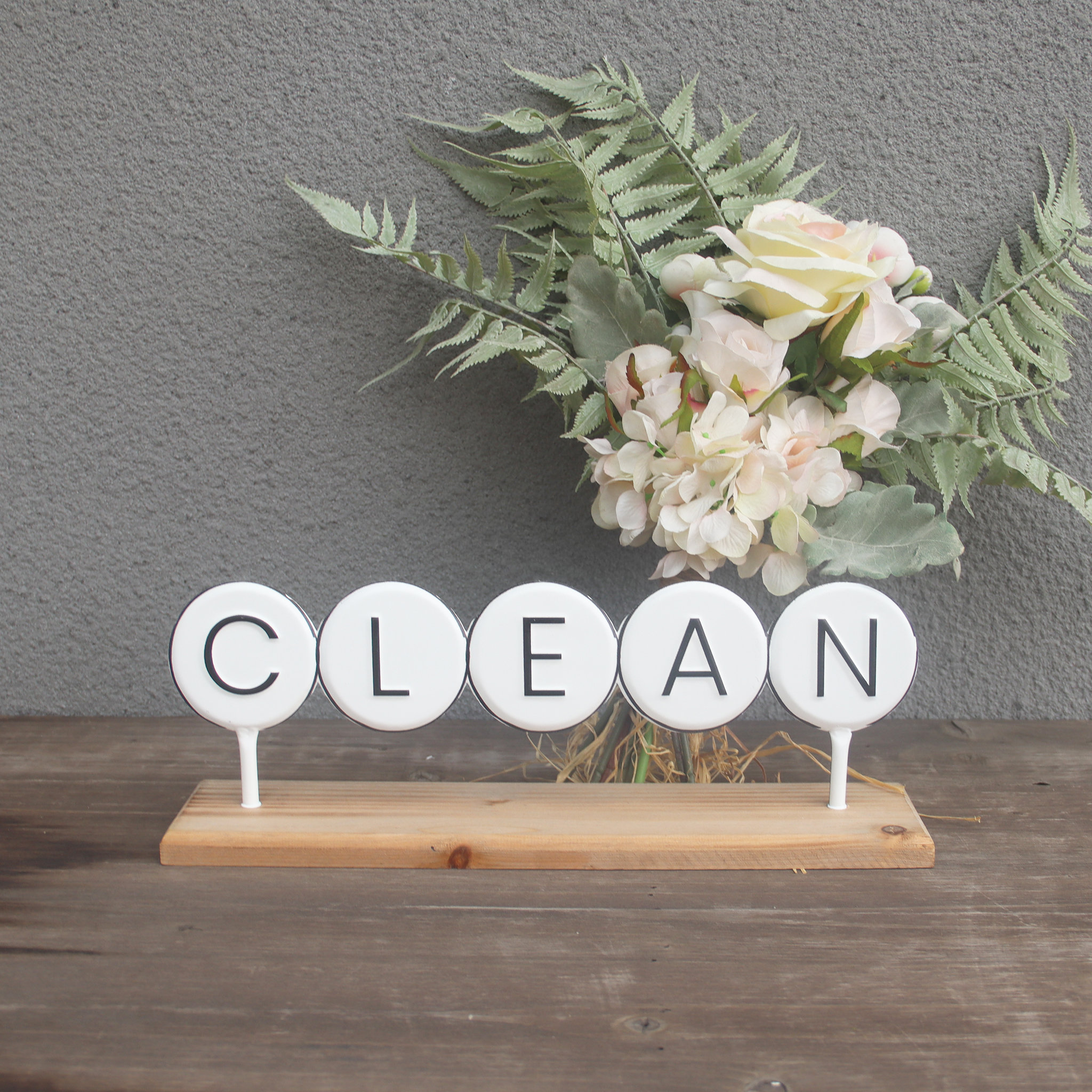 Gracie Oaks Beverlyn Wood and Metal Clean/Dirty Tabletop Sign - Wayfair ...